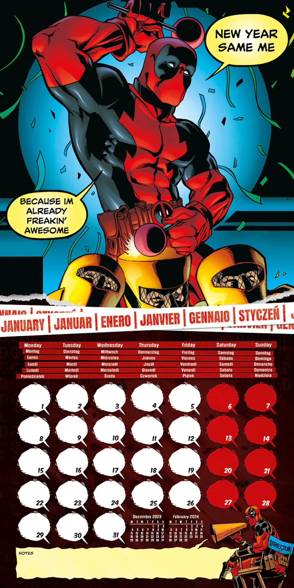 Marvel Kalender 2024 Deadpool jetzt online kaufen - eliveshop.de