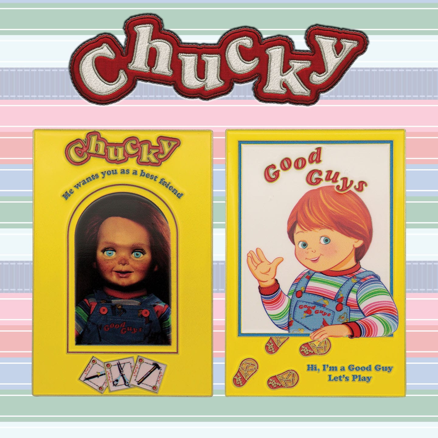 Chucky Die Mörderpuppe mit Spell Card Metallbarren Chucky Limited ...