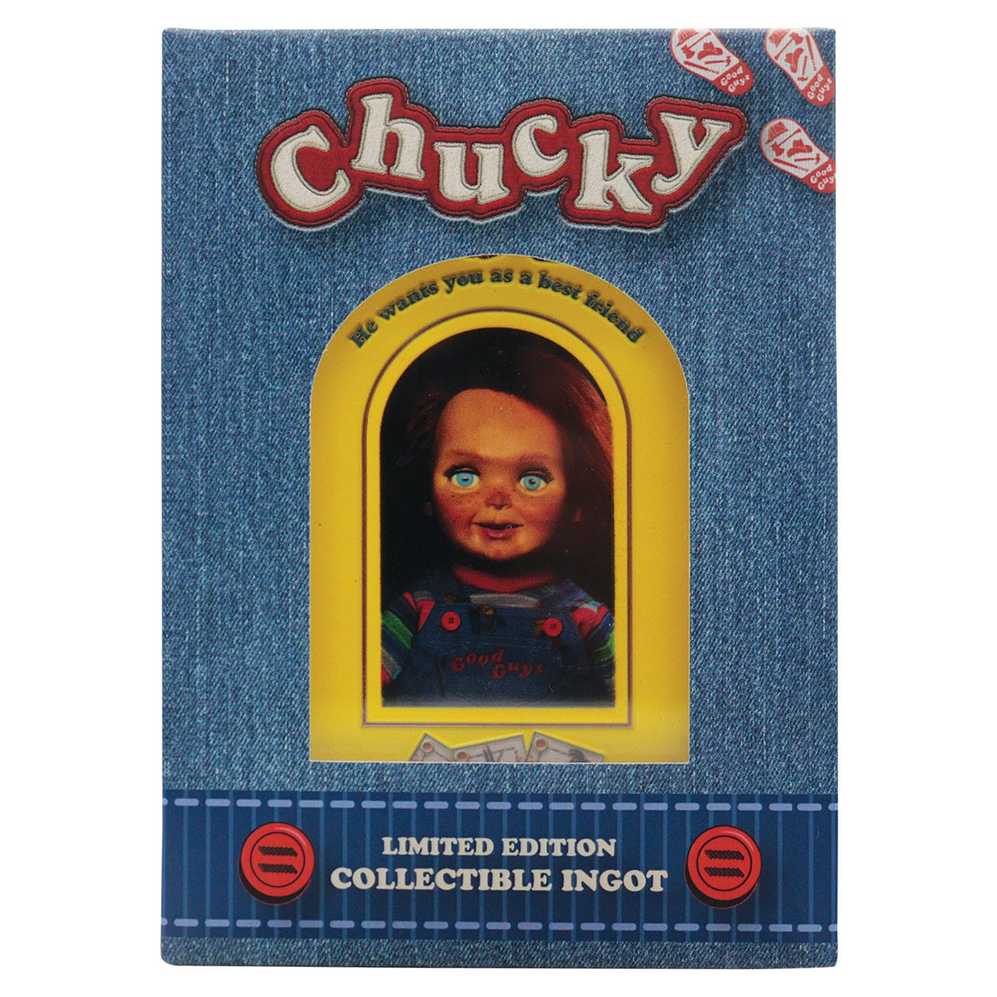 Chucky Die Mörderpuppe mit Spell Card Metallbarren Chucky Limited ...