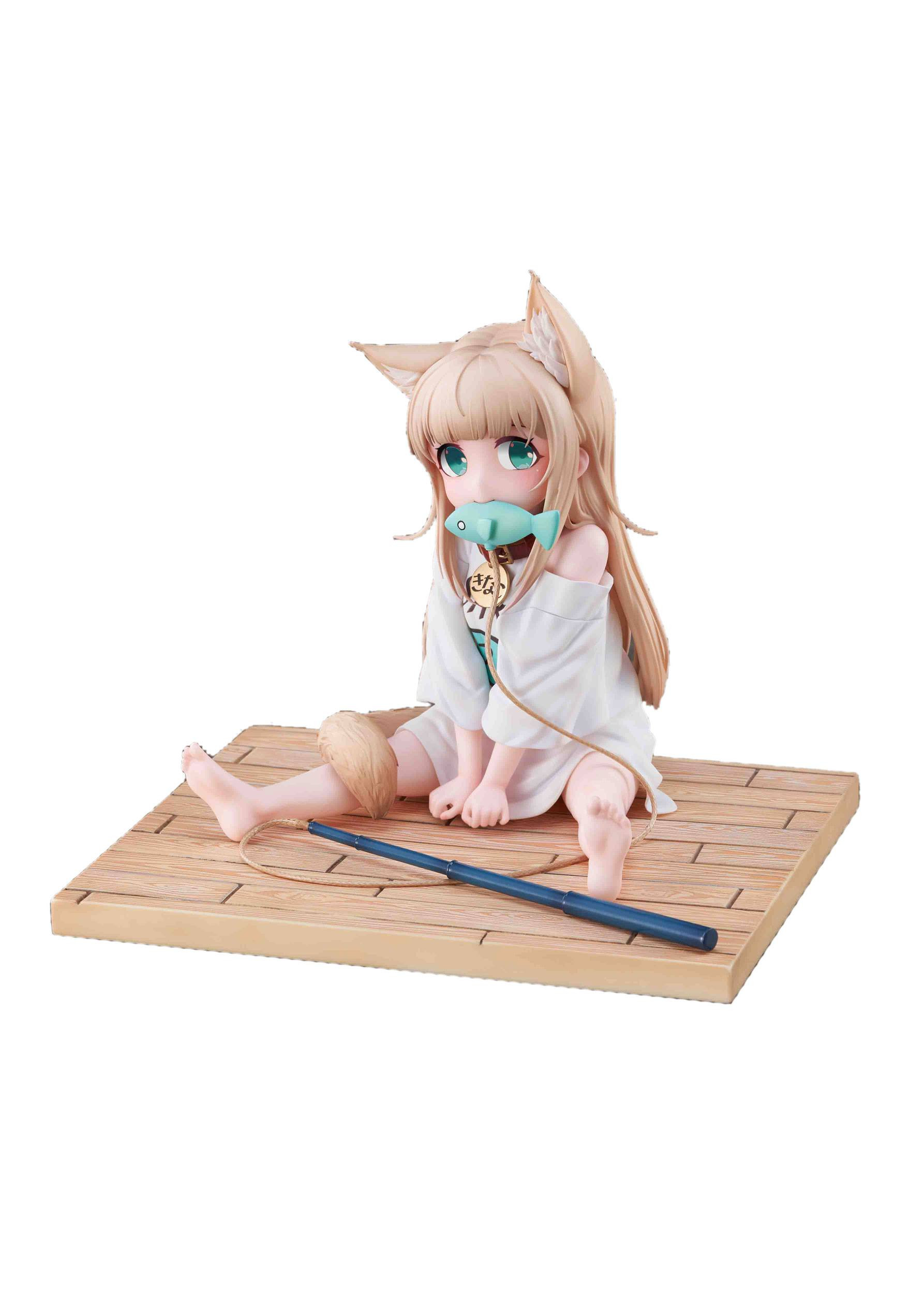 My Cat Is a Kawaii Girl PVC Statue 1/6 Kinako Sitting Fish Ver. 14 cm ...