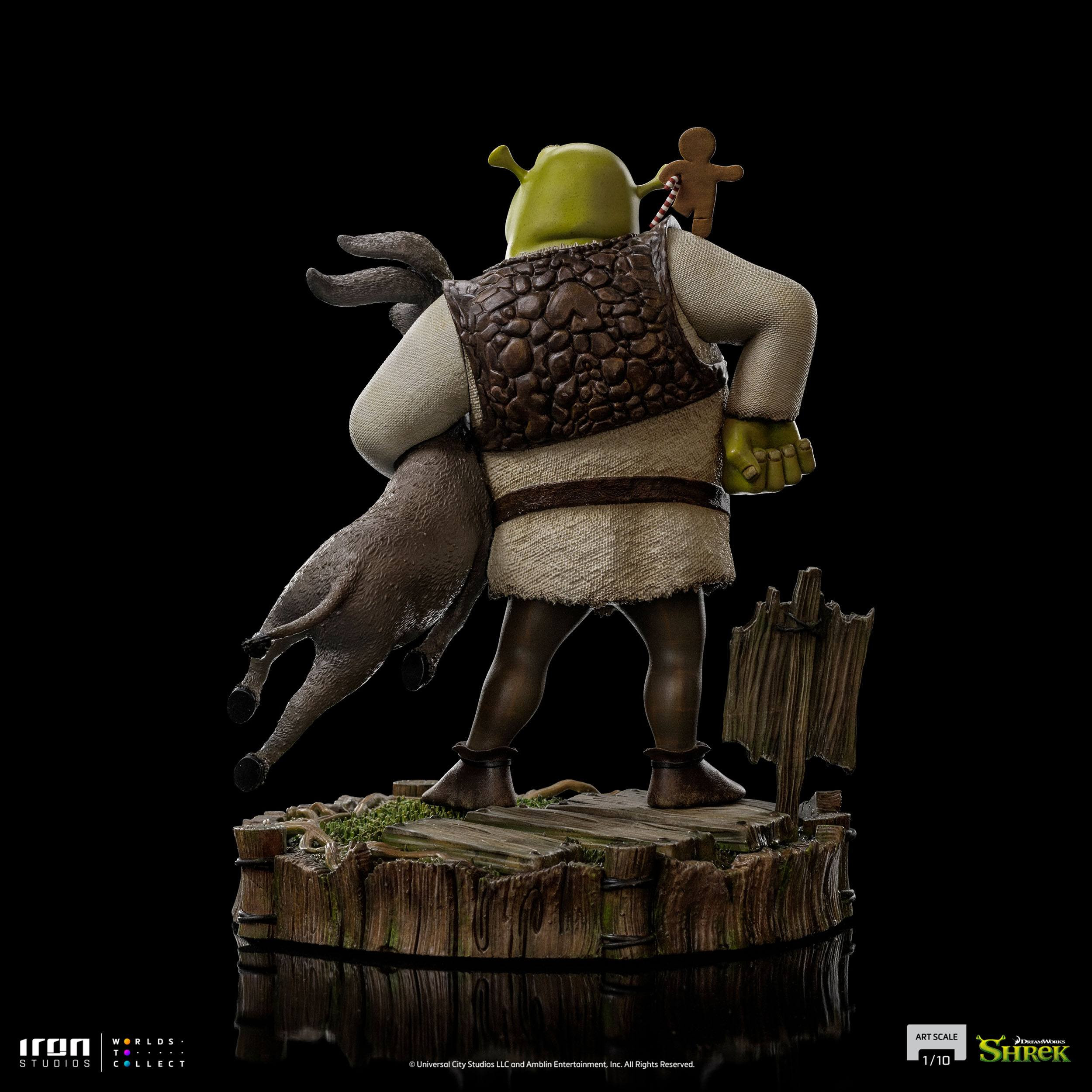 Shrek Deluxe Art Scale Statue 1/10 Shrek, Donkey and The Gingerbread ...