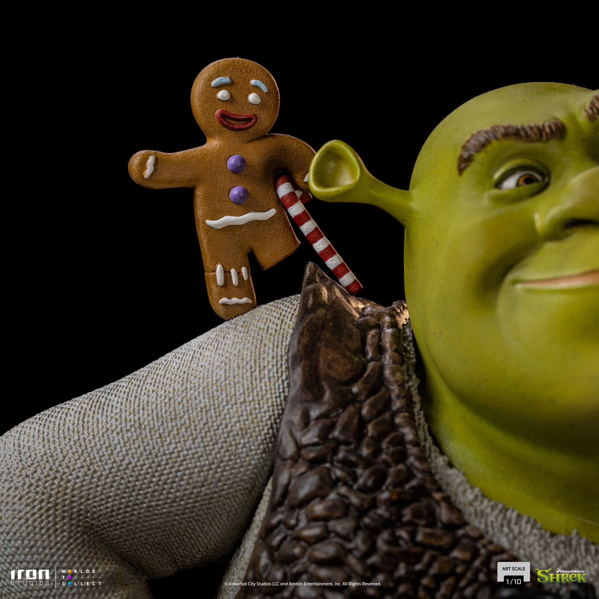 Shrek Deluxe Art Scale Statue 1/10 Shrek, Donkey and The Gingerbread ...