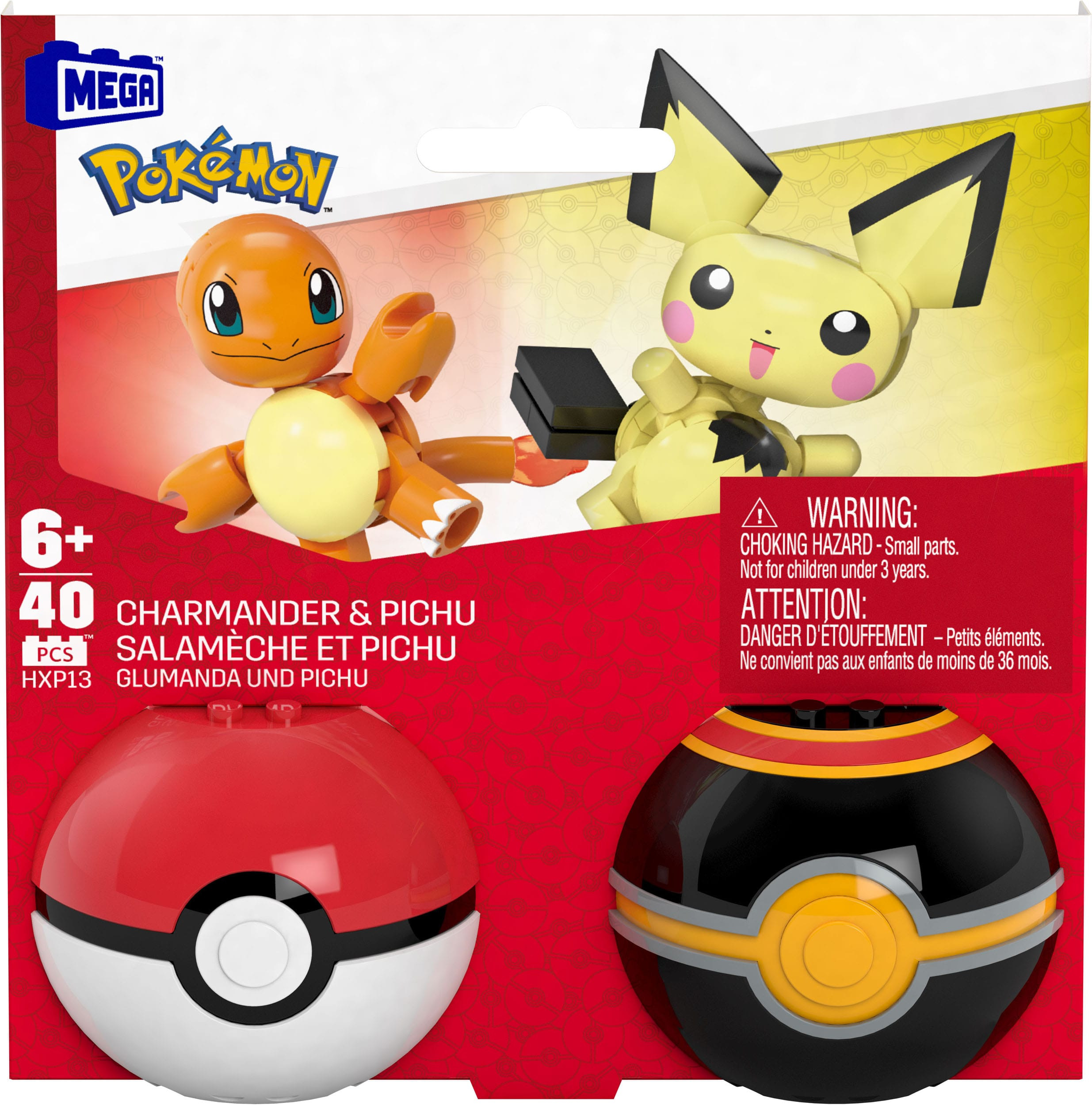 Pokémon MEGA Bauset Poké Ball Collection: Glumanda & Pichu jetzt online ...