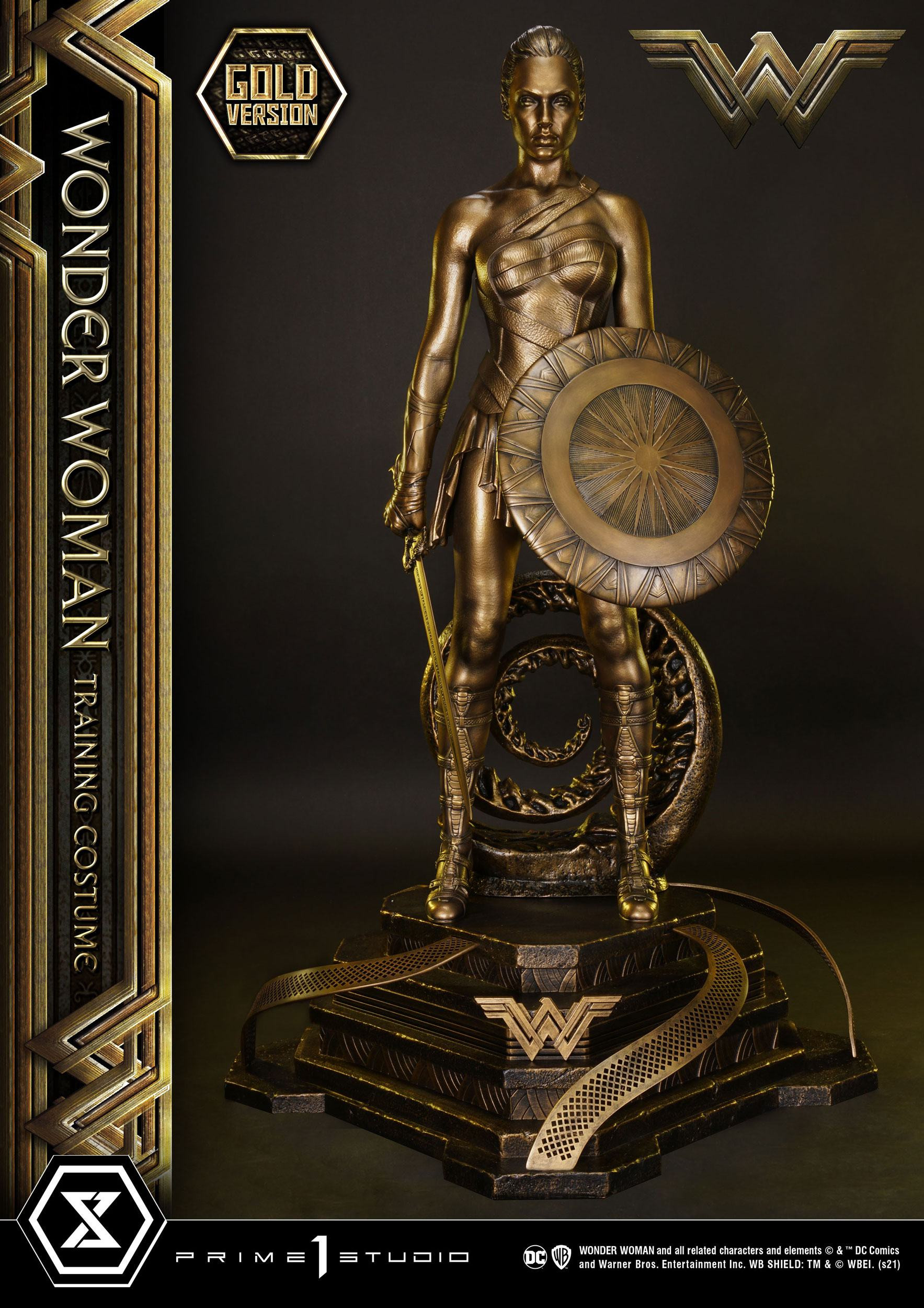 Wonder Woman Statue Wonder Woman Training Costume Gold Version 80 cm ...