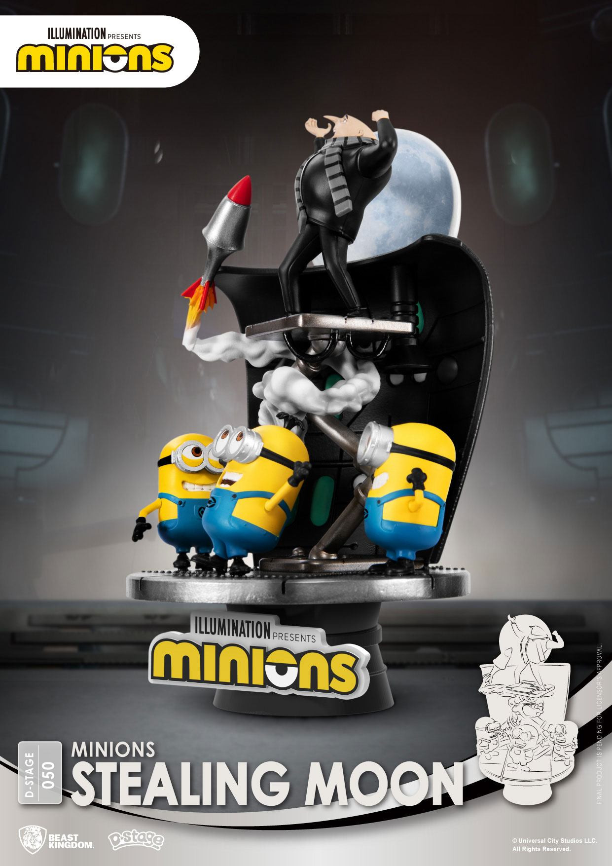 Minions Gru Stealing Moon D-Stage PVC Diorama Statue 15 cm jetzt online ...