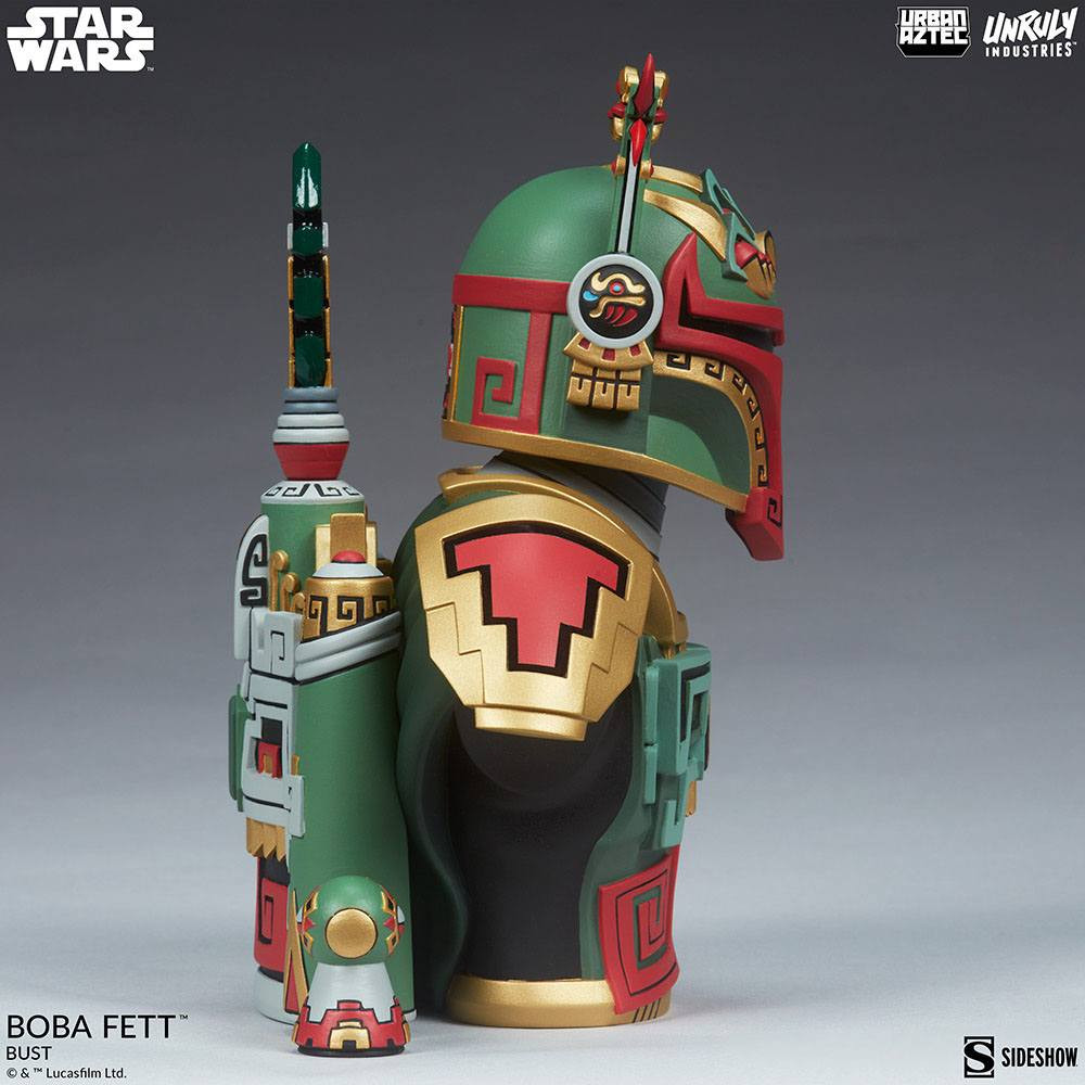 Star Wars Urban Aztec Vinyl Büste Boba Fett by Jesse Hernandez 20 cm ...