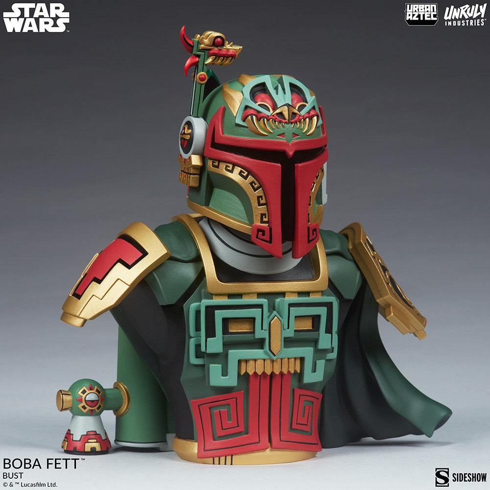 Star Wars Urban Aztec Vinyl Büste Boba Fett by Jesse Hernandez 20 cm ...